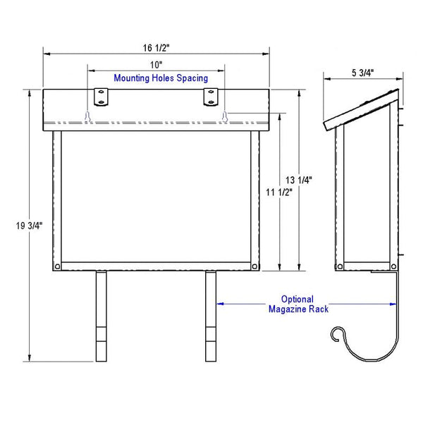 Classic Large Plain Mailbox - AF-3-MAIL | Lighting Outfitters